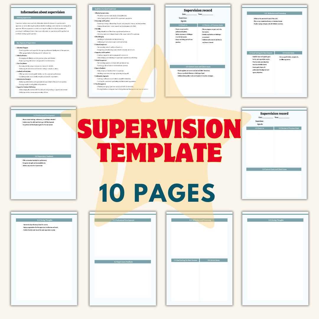 Reusable Supervision Template - Multi-page, Informative Guide for ...