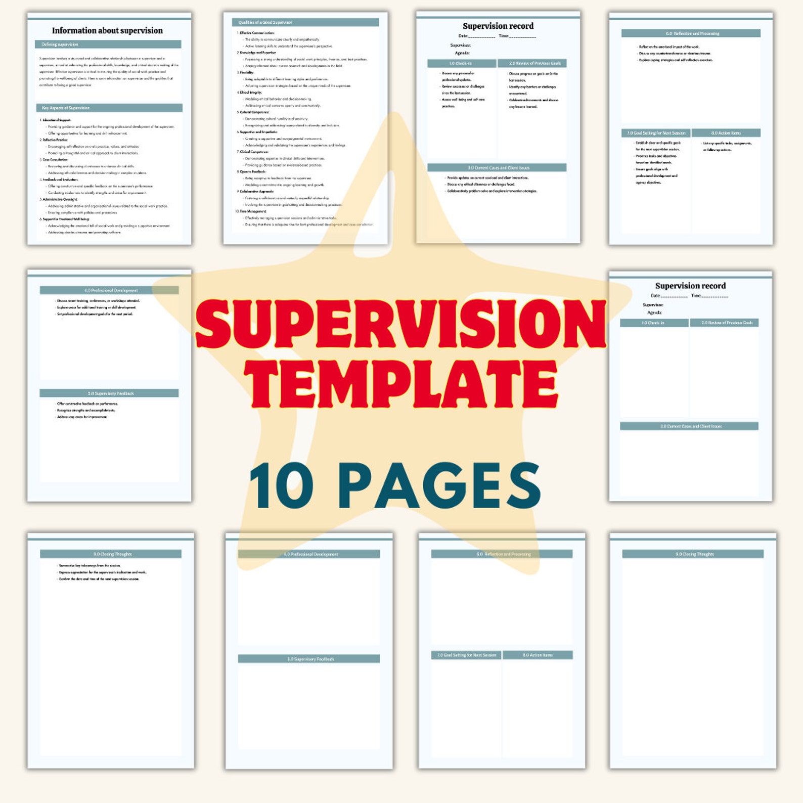 Reusable Supervision Template - Multi-page, Informative Guide for ...