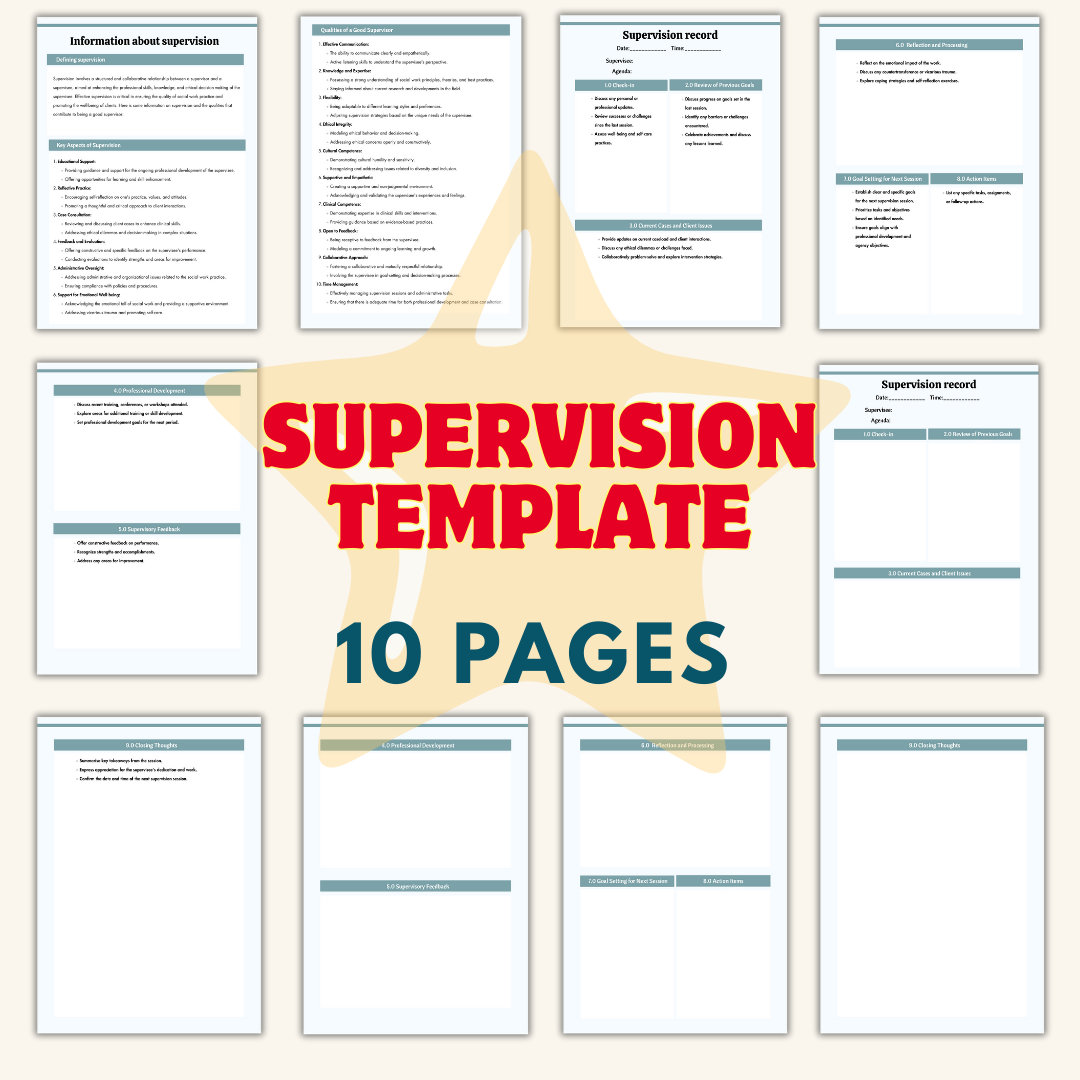 Reusable Supervision Template - Multi-page, Informative Guide for ...