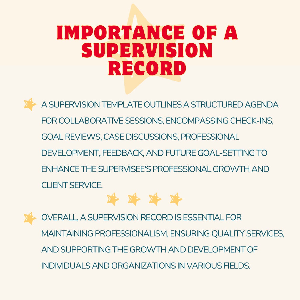 Reusable Supervision Template - Multi-page, Informative Guide for ...