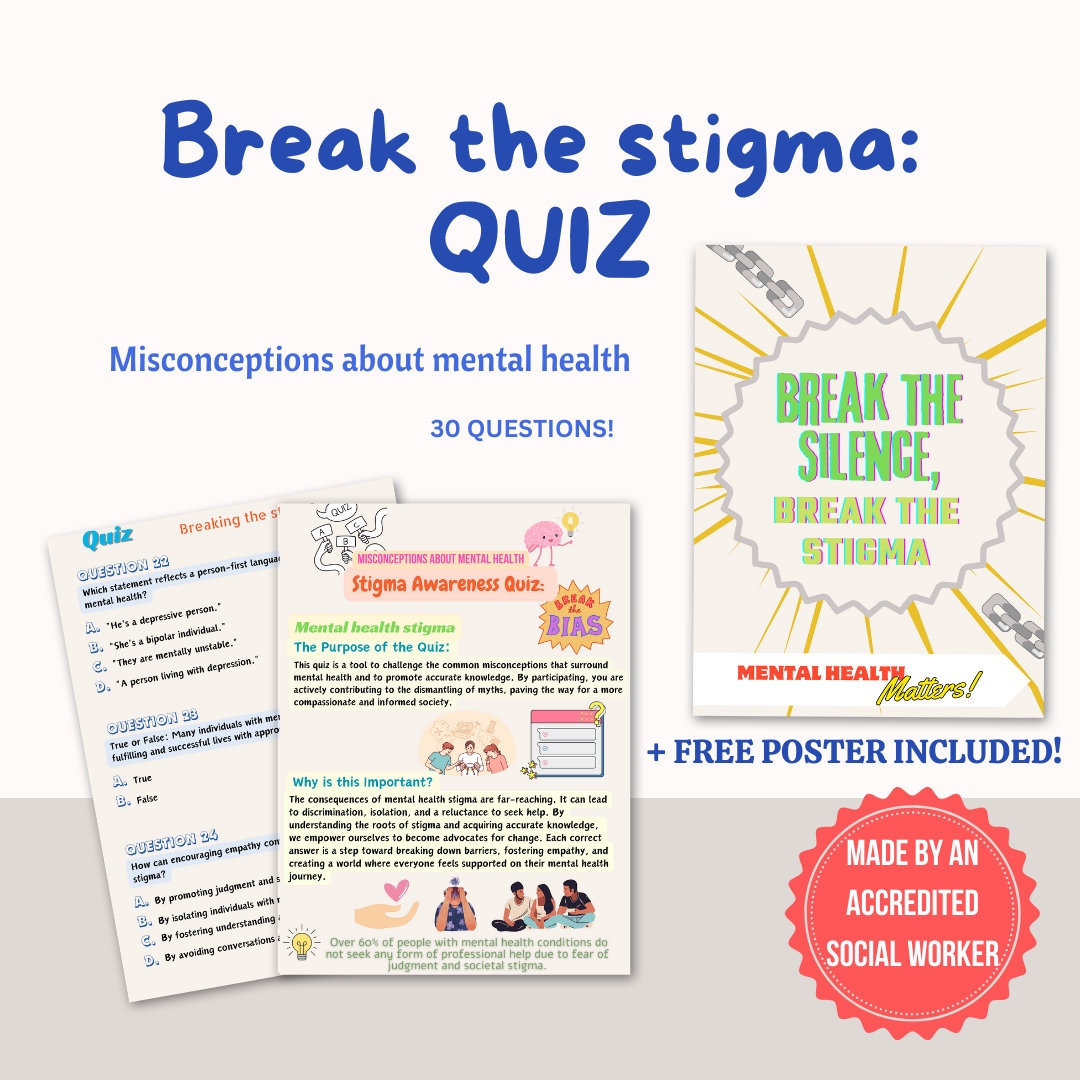 Break the Stigma: Mental Health Awareness Interactive Quiz PDF Free ...
