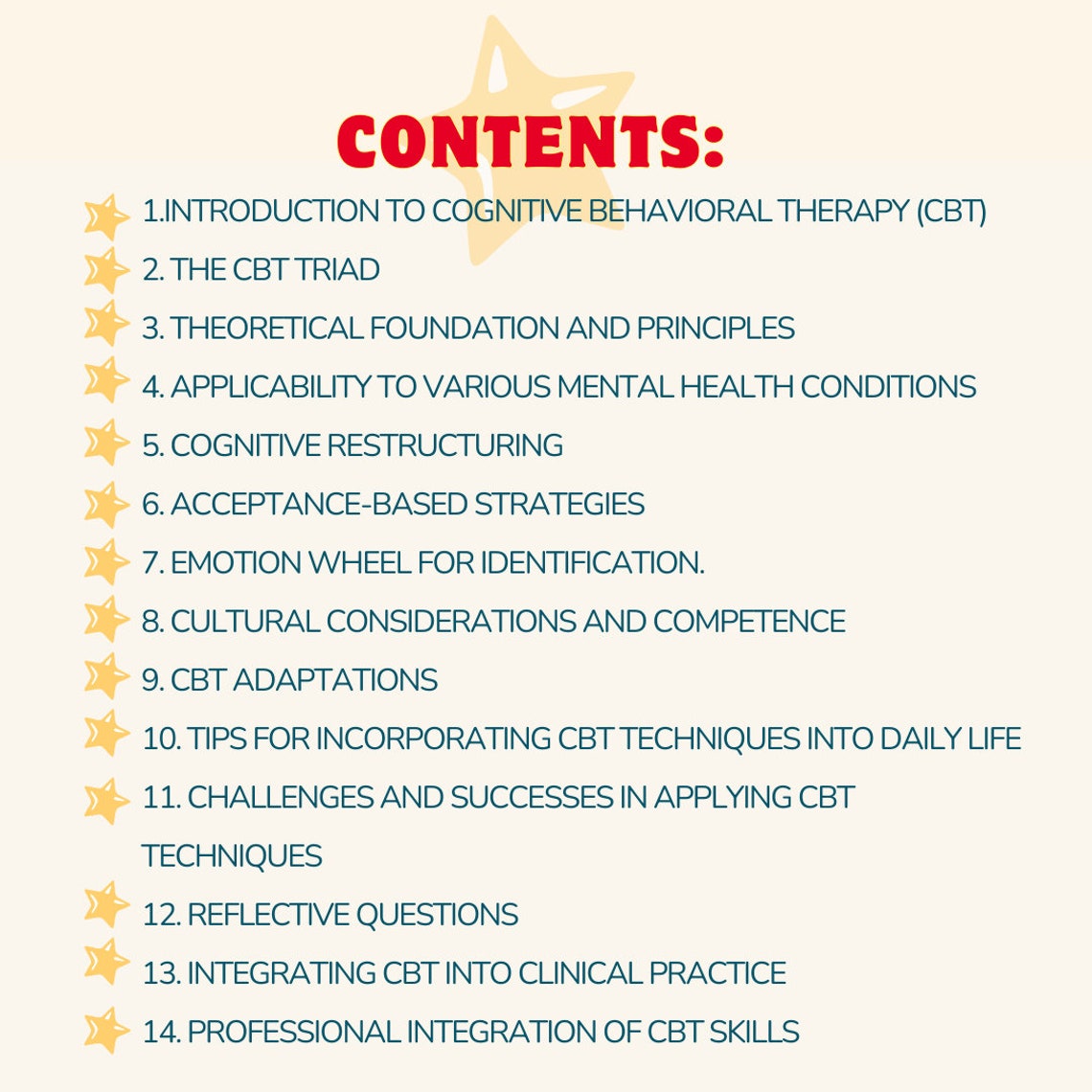 CBT Therapy, Cognitive Behaviour Therapy Guide Multi-page Digital ...