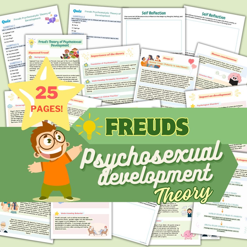 Freud's Development Theory Bundle Psychoanalytic Psychology Quiz ...
