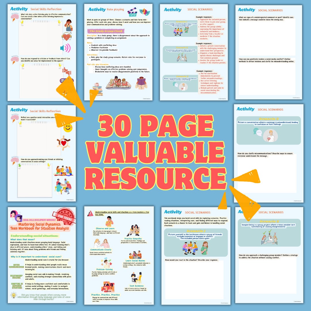 Communication Skills Resource Social Skills Worksheets Selective Mutism ...