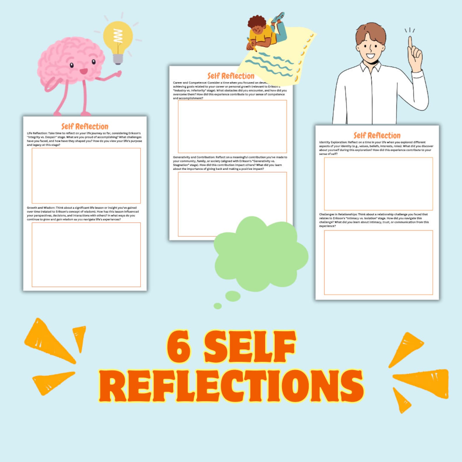 Eriksons Stages of Development Information Student Handout Psychosocial ...