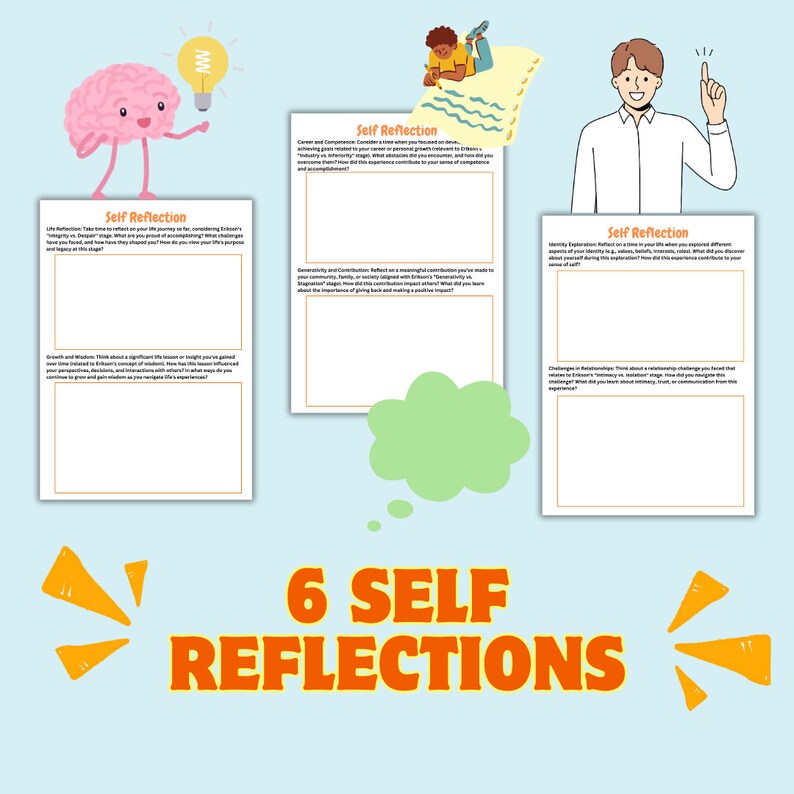 Eriksons Stages of Development Information Student Handout Psychosocial ...