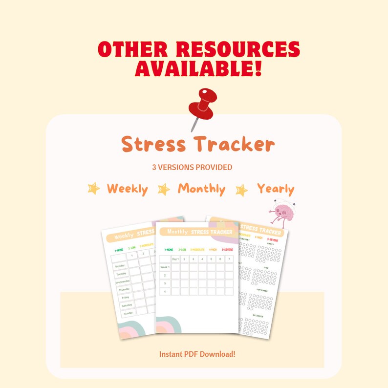 Stress Management PDF: Engaging Worksheet for Teens, Reflection ...