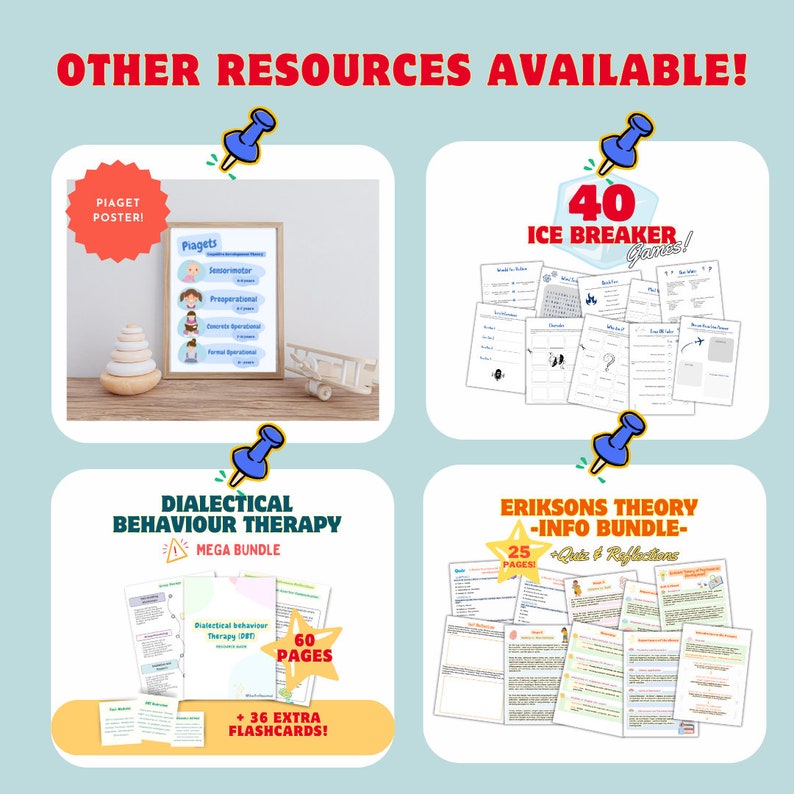 Jean Piaget Cognitive Development Theory Information Bundle Handout ...
