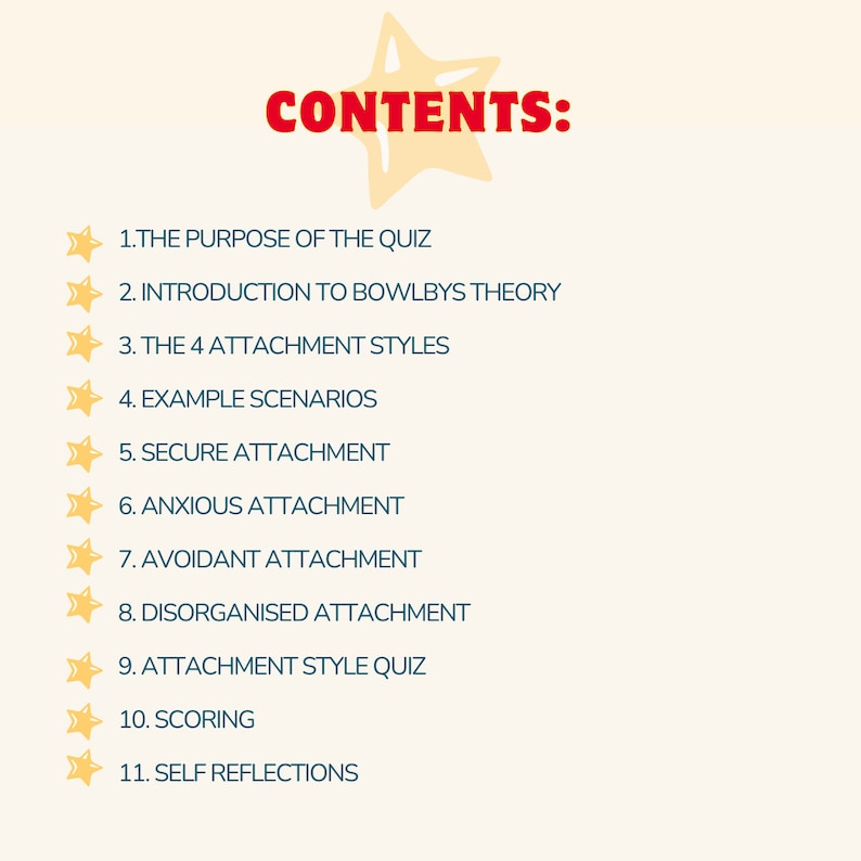 Attachment Styles Quiz, Adult Attachment Styles, Attachment Worksheet ...