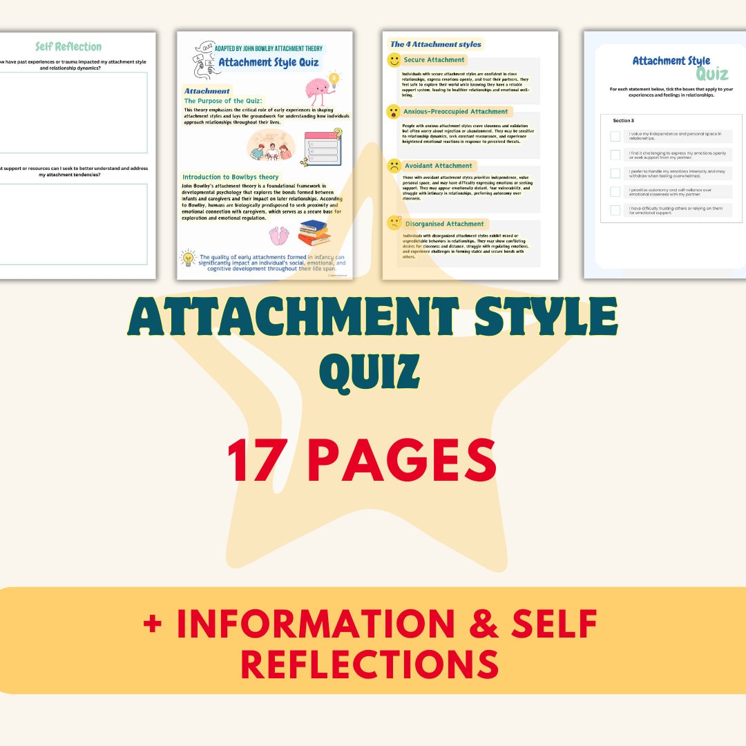 Attachment Styles Quiz, Adult Attachment Styles, Attachment Worksheet ...
