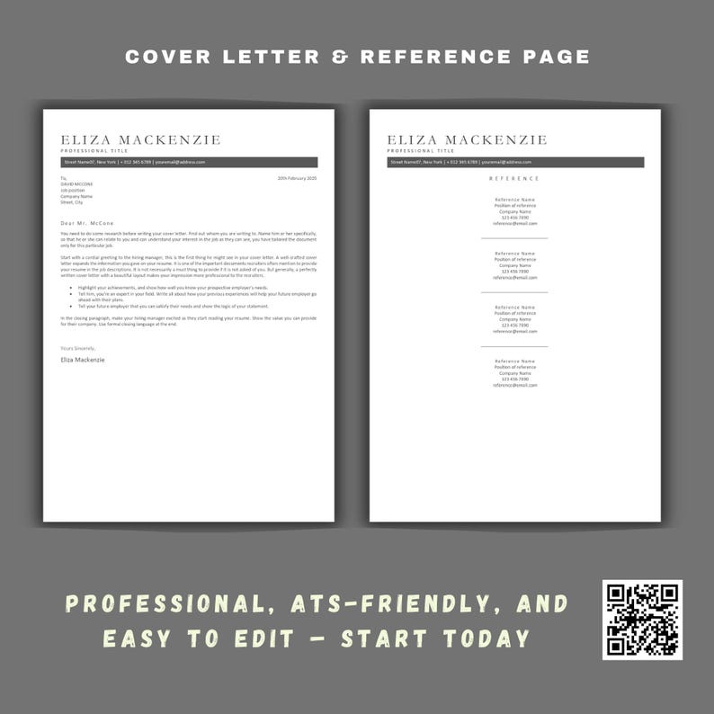 ATS Friendly Google Docs Resume Template Word 1 Page 2 Pages 3 Pages ...