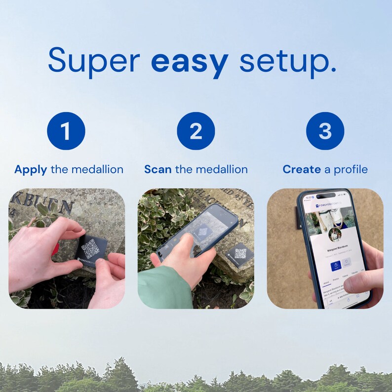 QR Code Medallion & Digital Profile for Your Loved One | Memorial ...