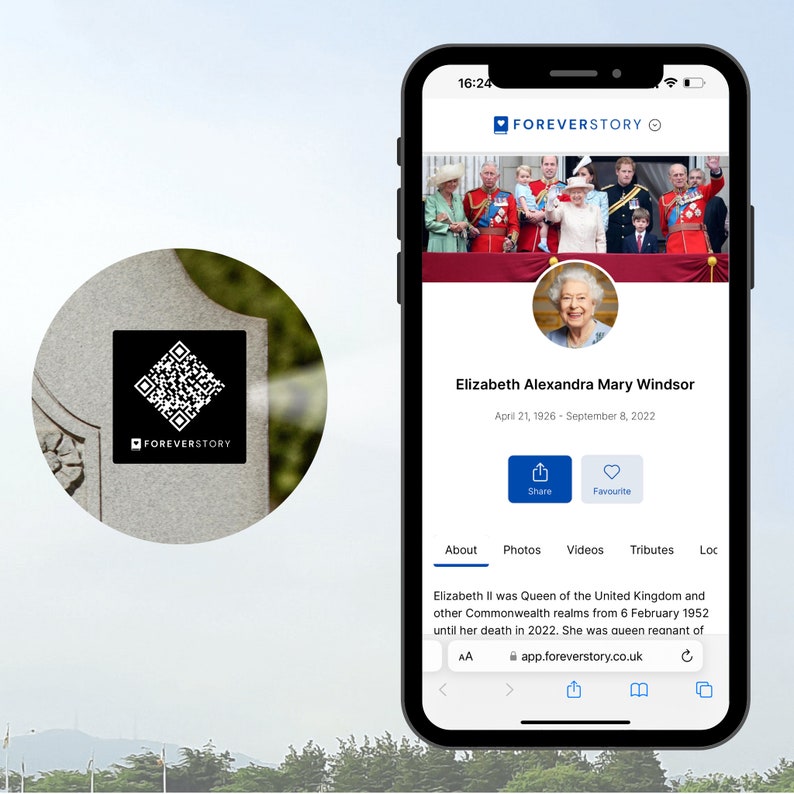 QR Code Medallion & Digital Profile for Your Loved One Memorial Tribute ...