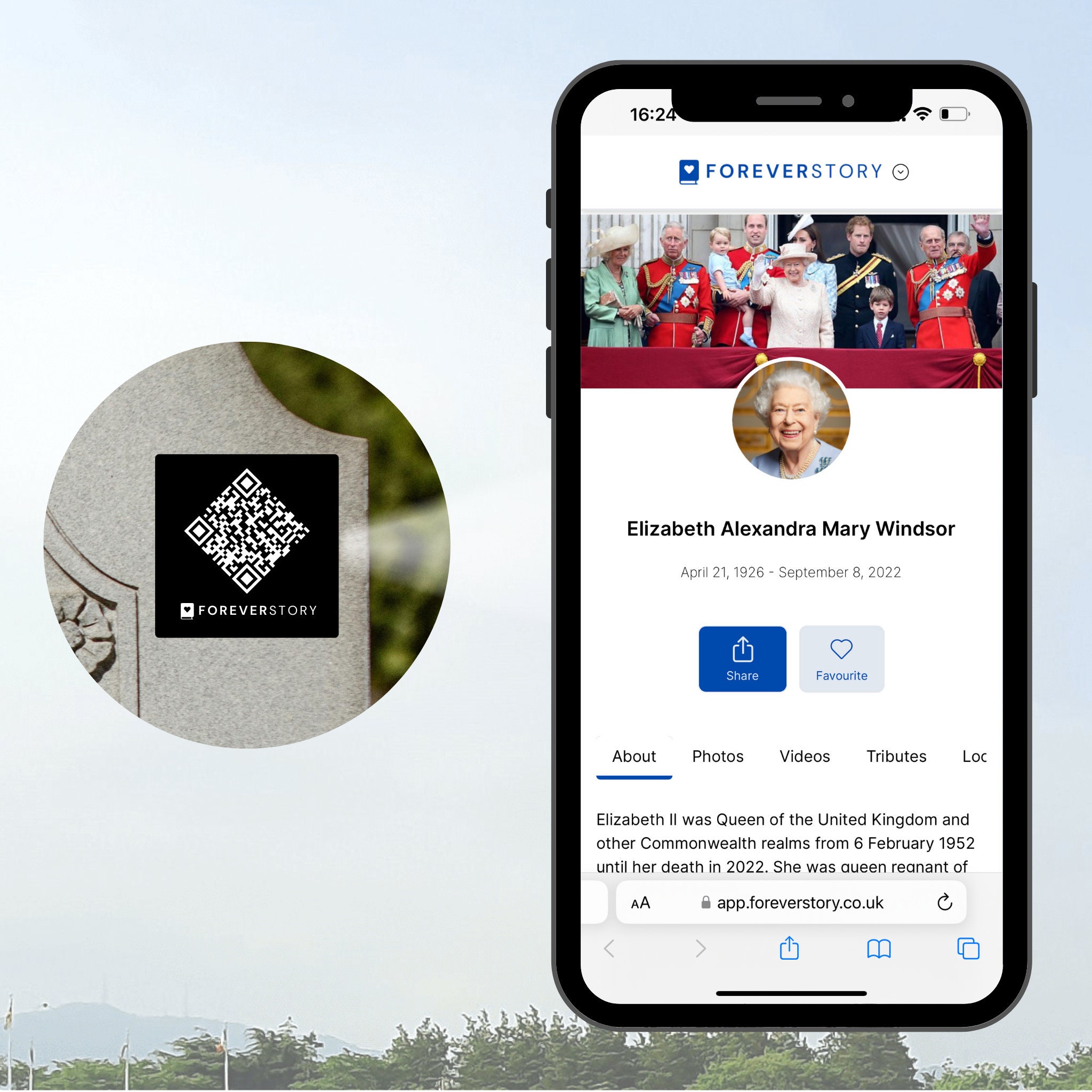 QR Code Medallion & Digital Profile for Your Loved One Memorial Tribute ...