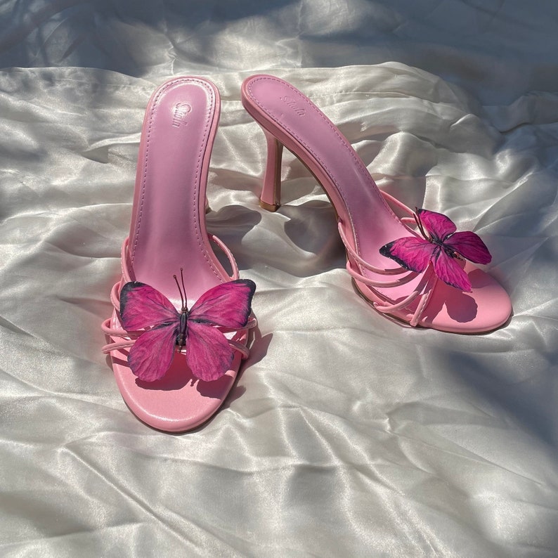 Charlotte Pink Butterfly Sandal - Etsy