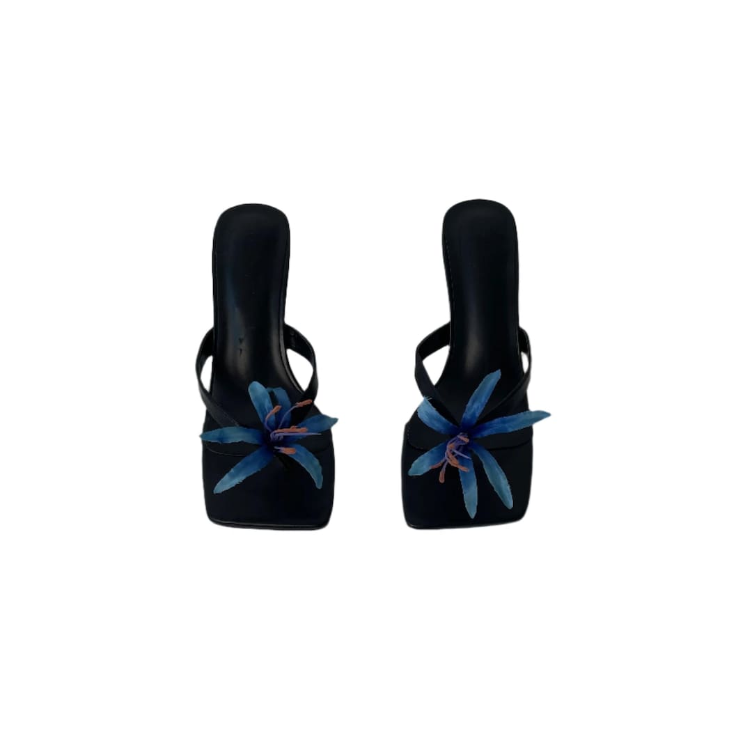 Kali Blue Starfish Flower Sandal Heels - Etsy