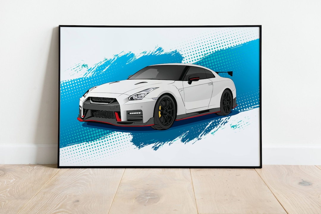 Nissan GTR R35 Digital Wall Art Landscape Poster DIGITAL PRINT - Etsy