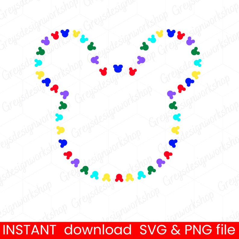 Mickey Head Outline SVG/PNG - Etsy