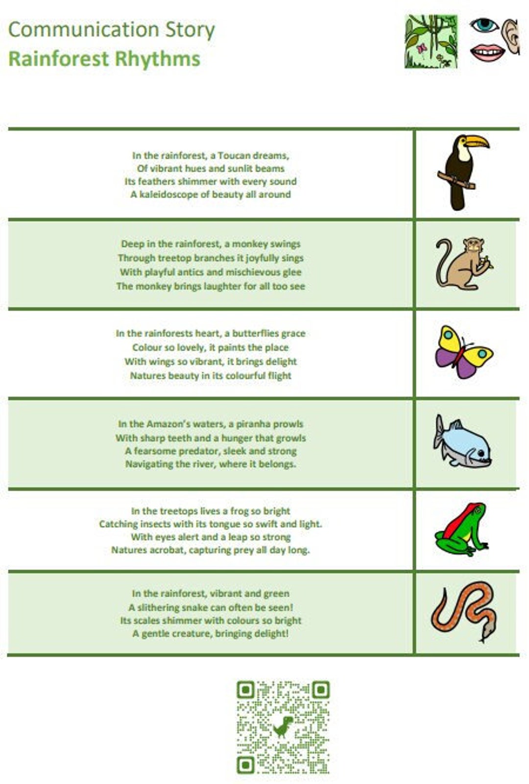 SEN Communication Story Bundle - Rainforest Rhythms - Etsy