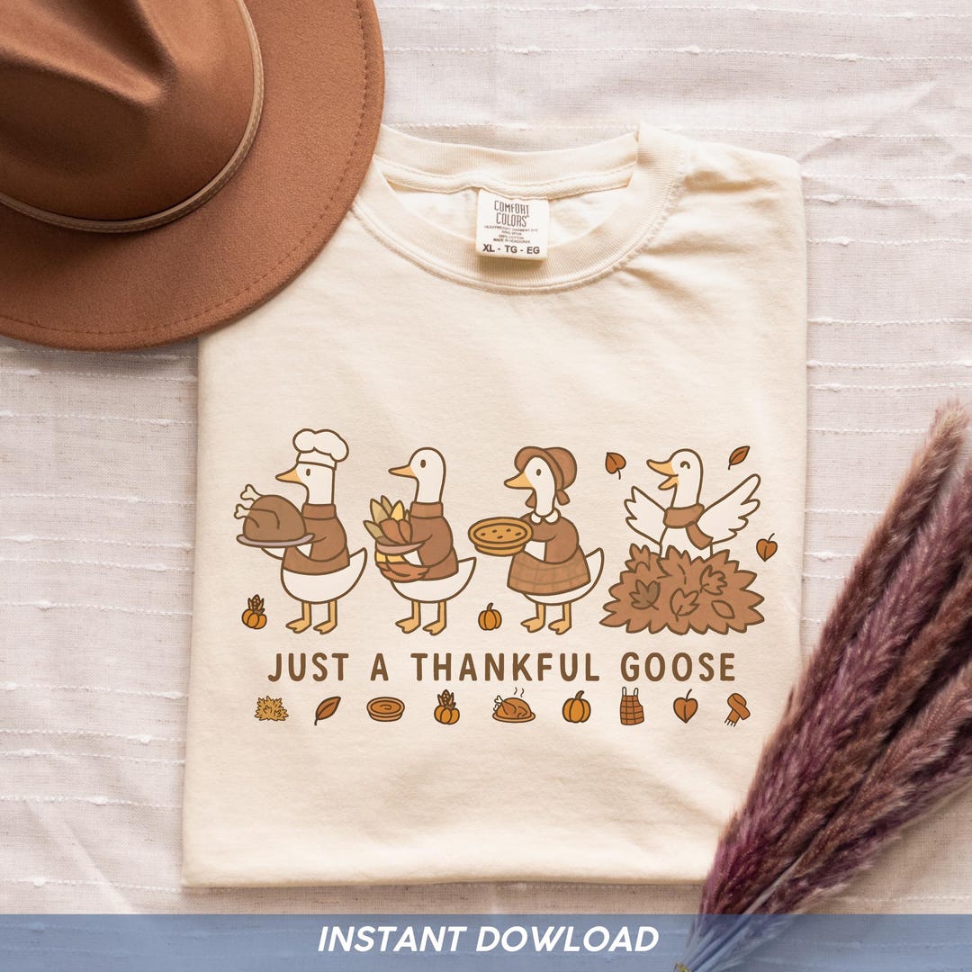 Thankful Goose PNG | Thanksgiving Geese, Friendsgiving (digital ...