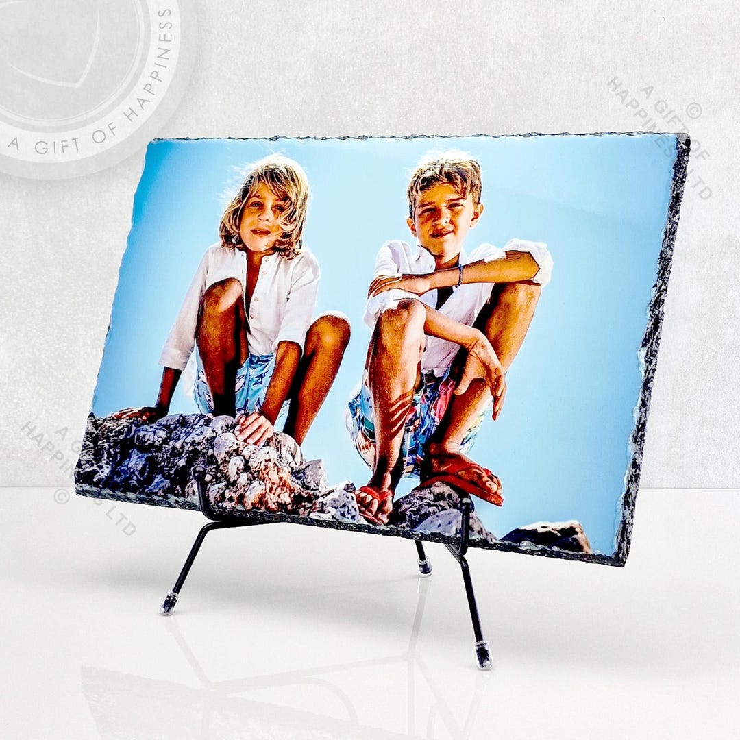 Large Rectangle Photo Slate | Personalised Photo Gift - Etsy
