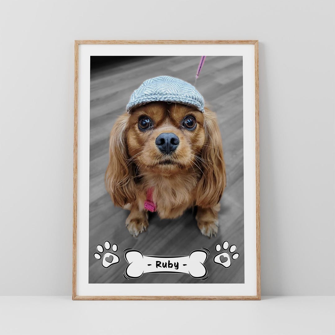 Personalised Dog Photo Print Wall Art Gift for Dog Mums and Dads | Dog ...
