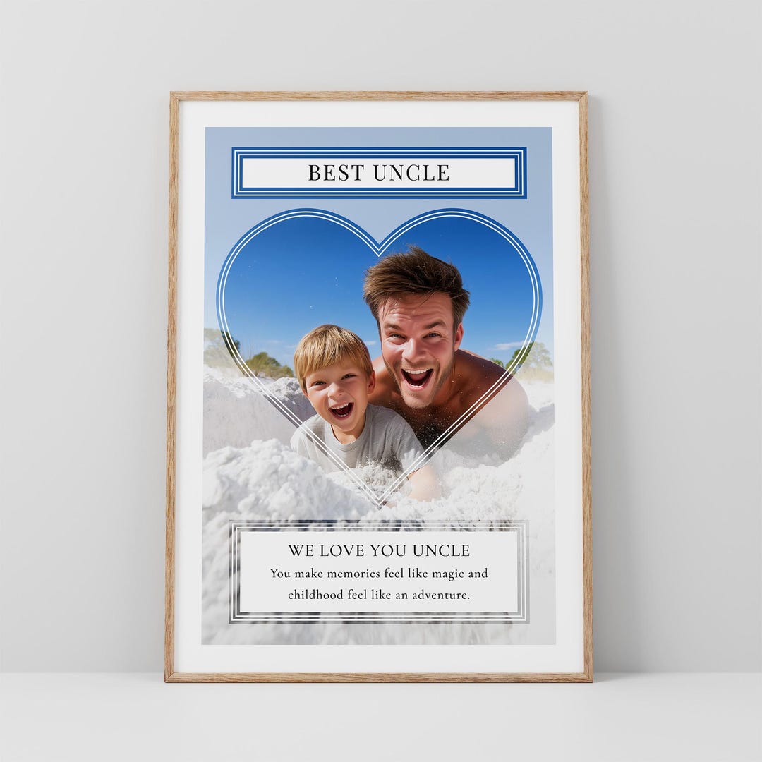 Best Uncle Personalised Photo Print Wall Art Gift for Uncle | Uncle ...
