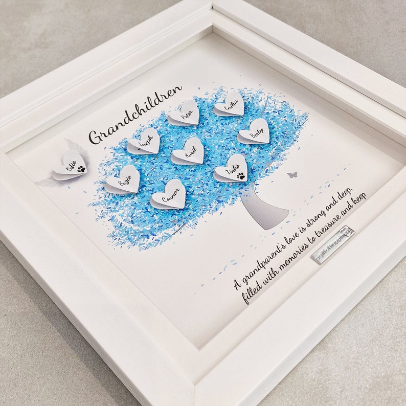 Grand Children Family Tree Frame Christmas Present Husband Grandparent ...