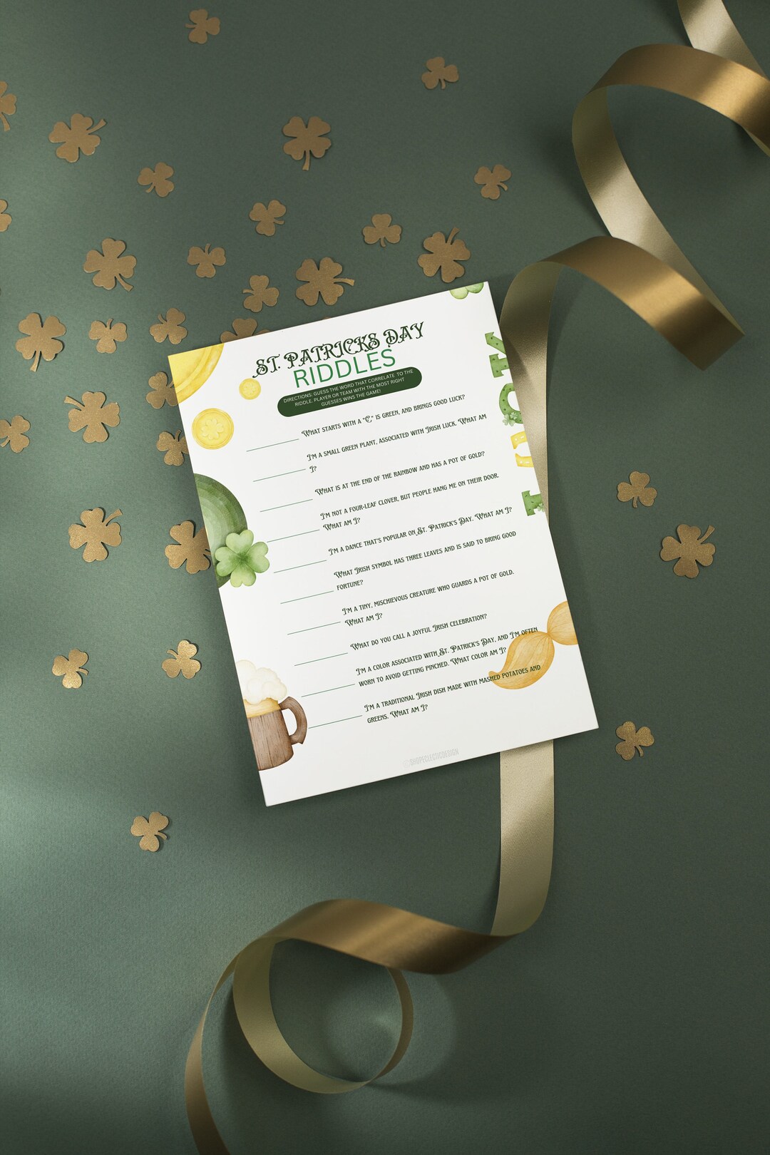 St. Patricks Day Riddles St. Pat Printable Games Fun St. Patricks Day ...