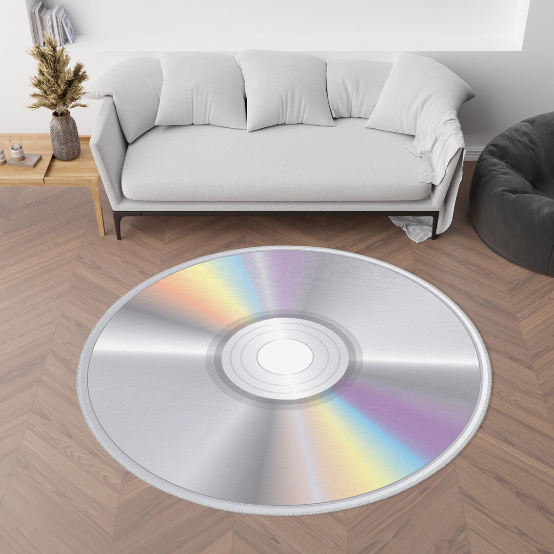 Printed Vinyl Music Record Rug, Machine Washable Rug, Gift for Music ...