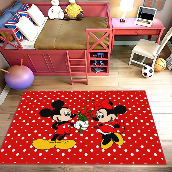 Mickey and Minnie Mouse Rug - Etsy