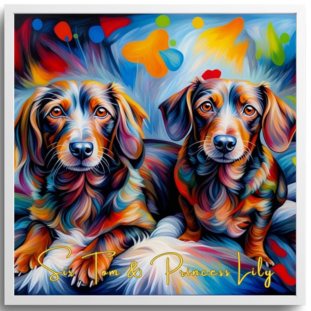 Drip Pop Art Portrait Custom Dog Watercolor Portrait Colorful Popart ...