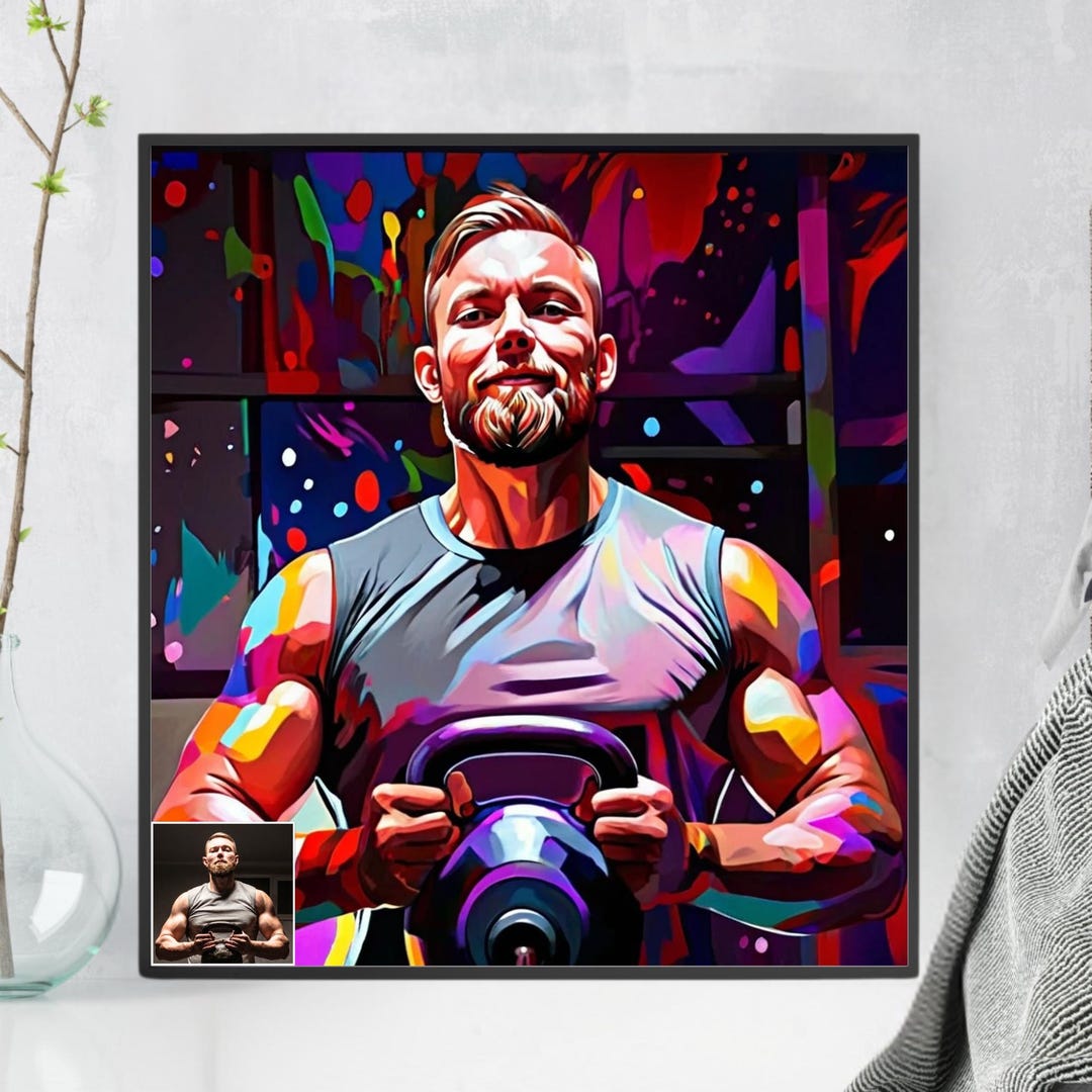 Custom Fitness Pop Art Print | Athlete Gym Wall Art, Strongman Inspired ...