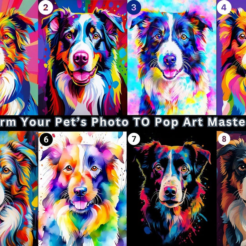 Pop Art Pet Portrait - Etsy