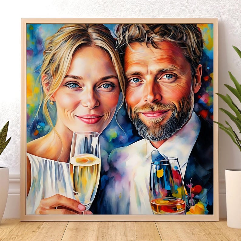 Custom Pop Art Commission | Watercolor Painting Portrait Made to Order ...