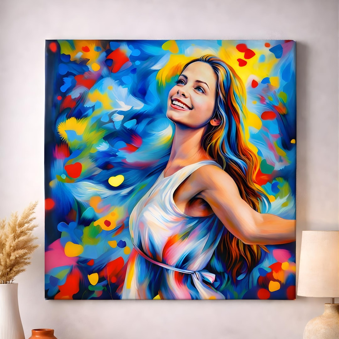 Custom Pop Art Portrait: Digital Watercolor Drip Art Drawing (84 Styles ...