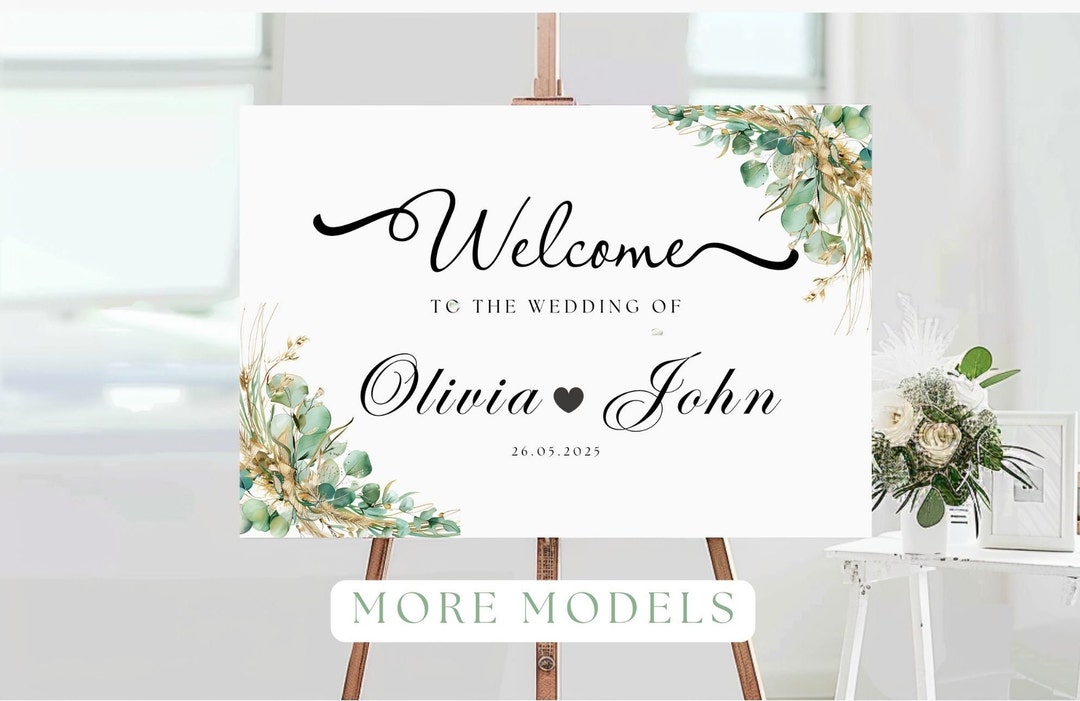 Custom Wedding Board Sign, Custom Welcome Sign, Wedding Sign Poster ...