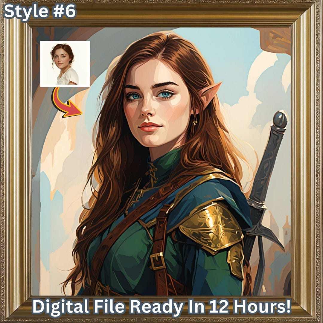 Custom Middle Earth Portrait From Photo, Middle-earth Style Portrait ...