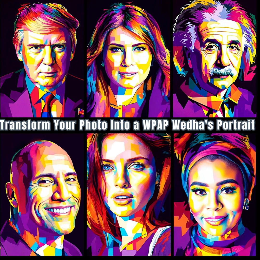 WPAP Pop Art Portrait From Photo Custom WPAP Portrait Digital Pop Art ...