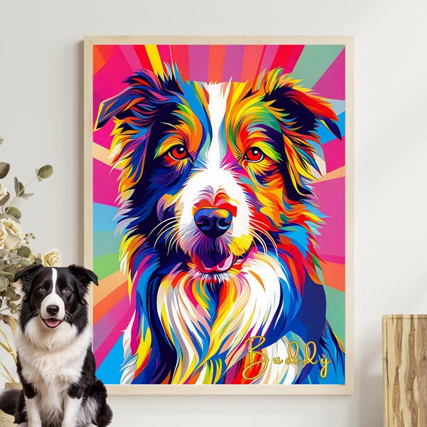 Custom Pop Art Dog - Etsy UK