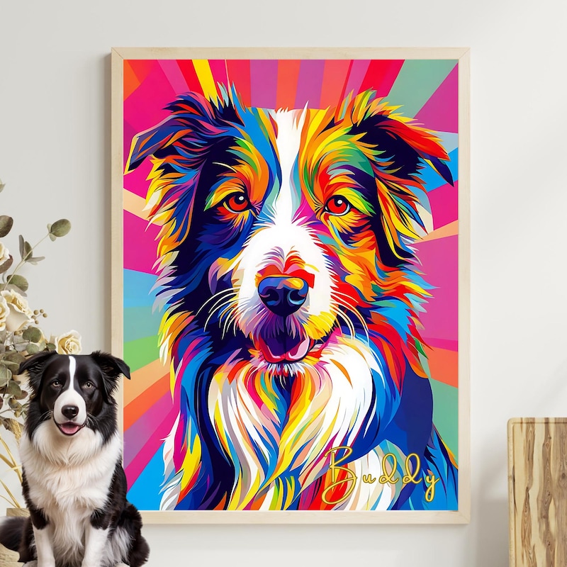 Custom Pop Art Dog - Etsy UK