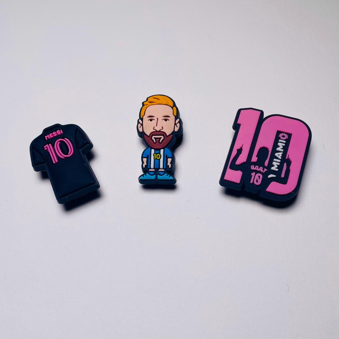 Messi Football Croc Charm Jibbitz Pin Badge - Etsy