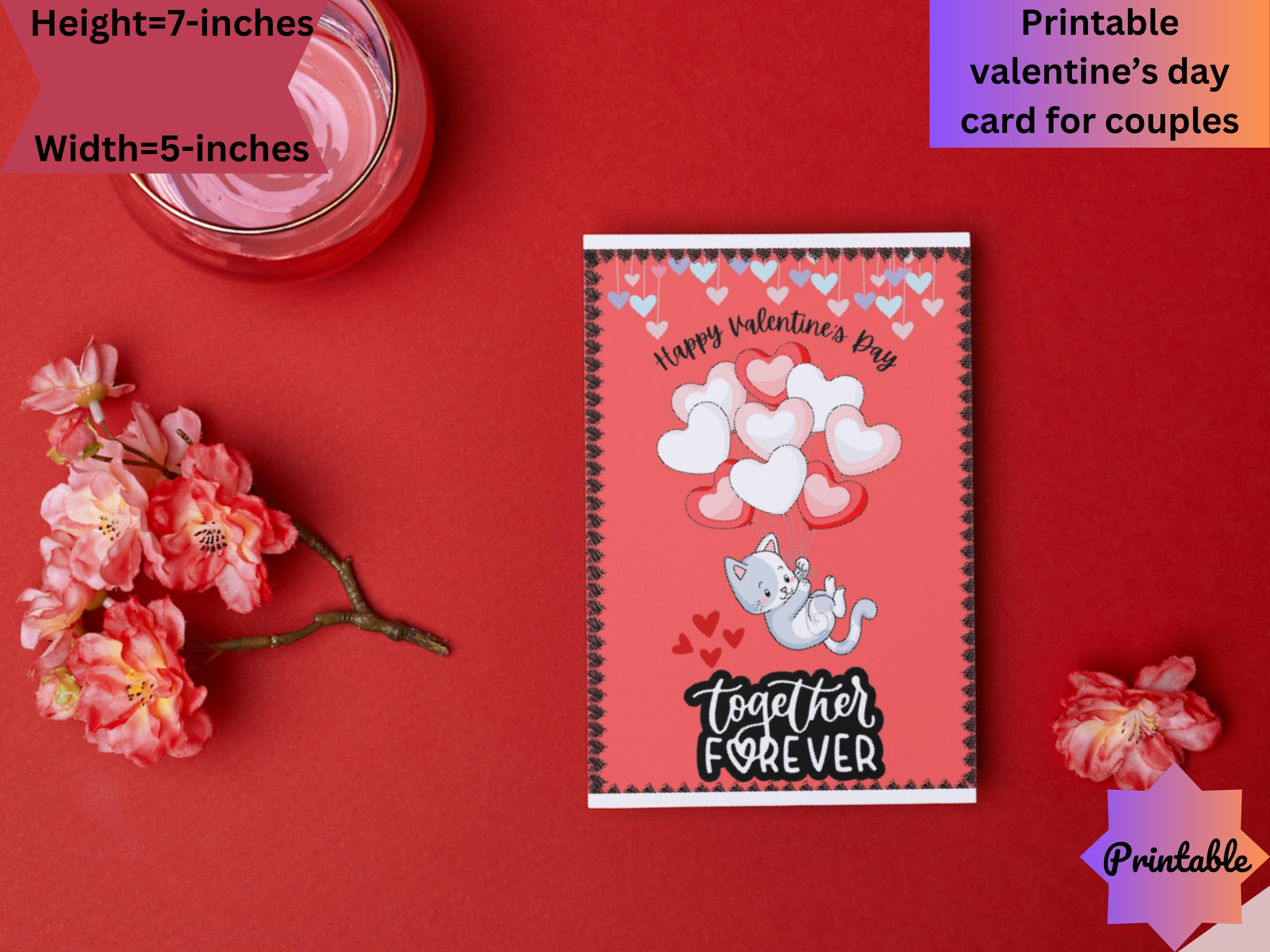 Valentines Day Printable Cards for Couples,printable Valentines Day ...