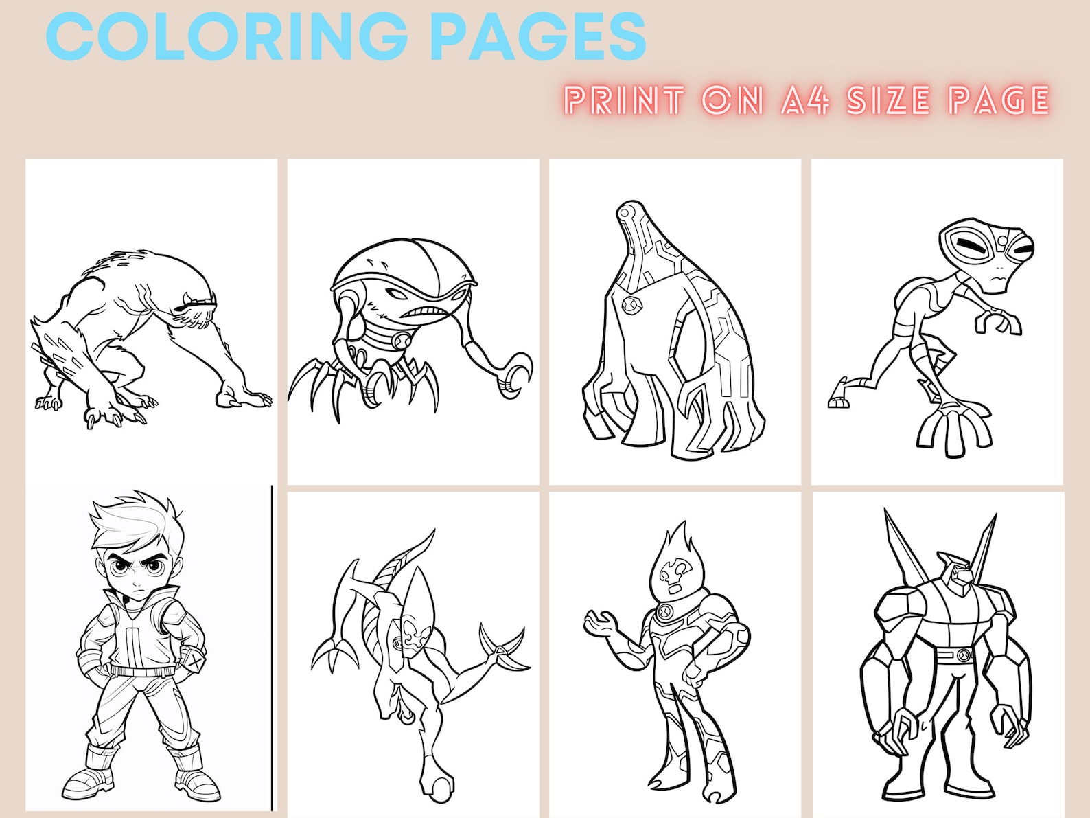 Ben 10 Coloring Pages, Ben 10 Coloring Sheets, Kids Coloring Pages ...