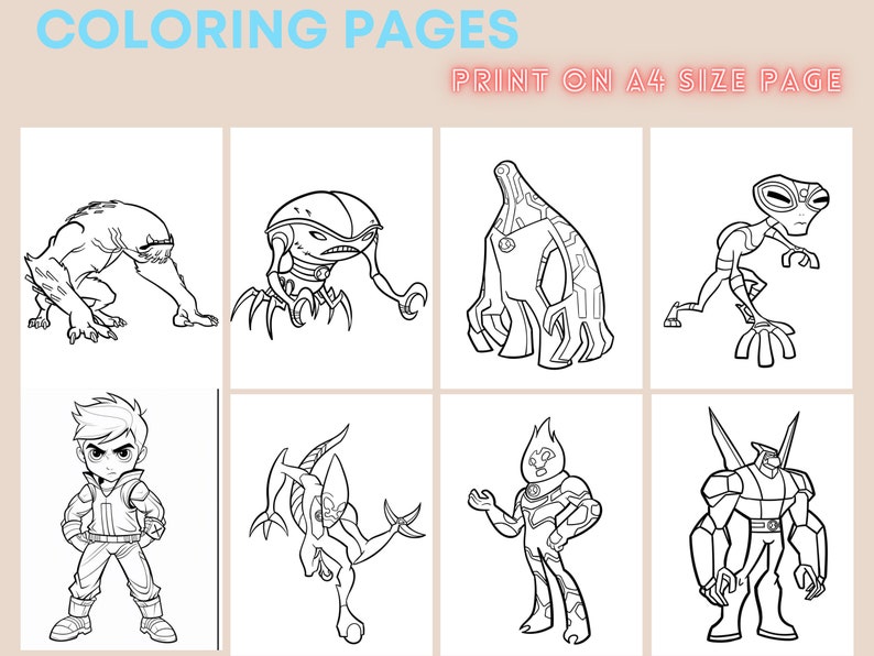 Ben 10 Coloring Pages, Ben 10 Coloring Sheets, Kids Coloring Pages ...