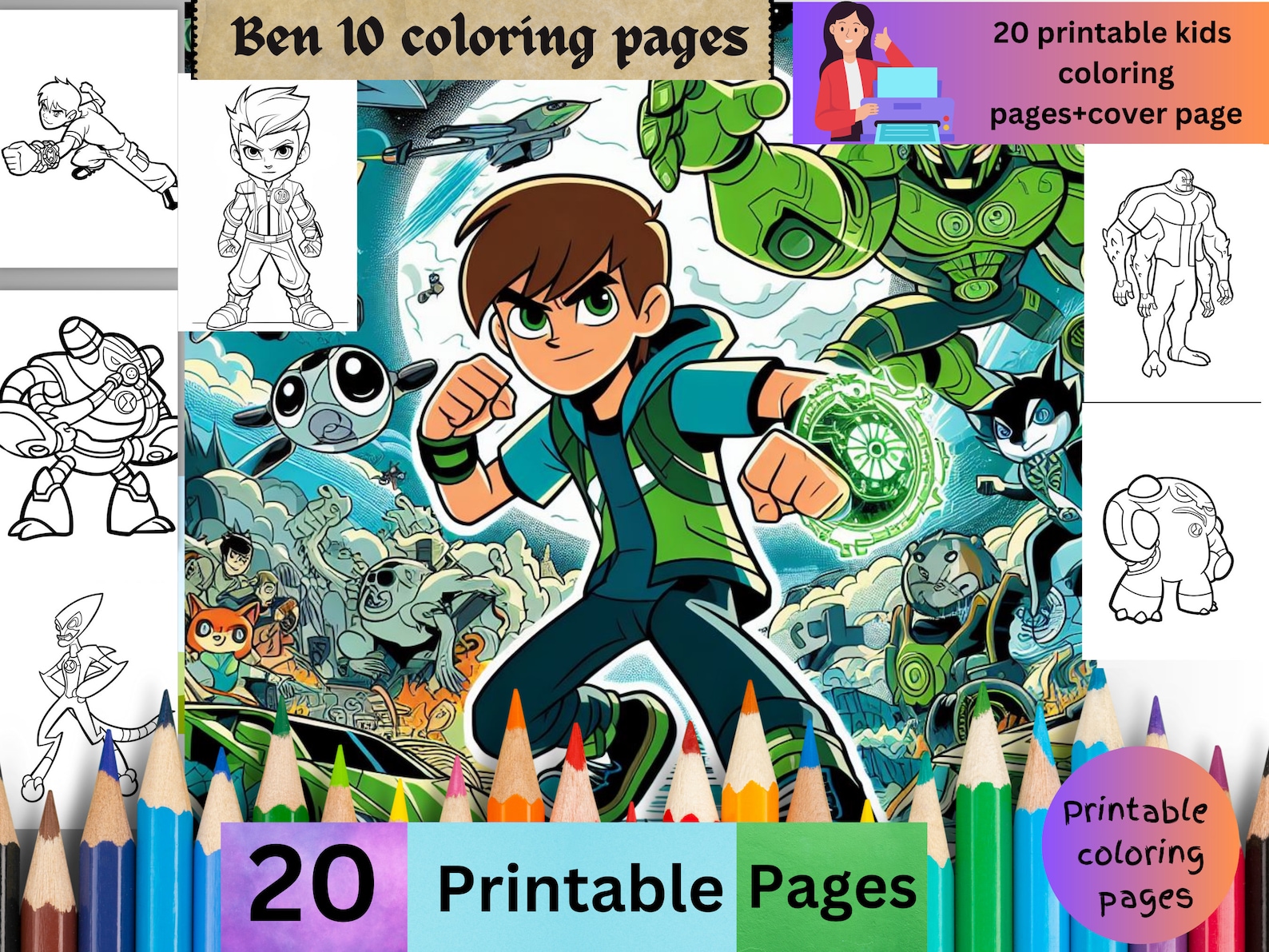 Ben 10 Coloring Pages, Ben 10 Coloring Sheets, Kids Coloring Pages ...