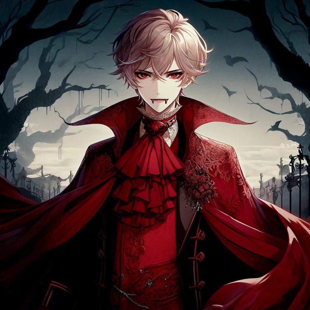 Dark Anime Vampire in Gothic Style. Available in Two Formats JPEG and ... Dark Anime Vampire in Gothic Style. Available in Two Formats JPEG and ...
