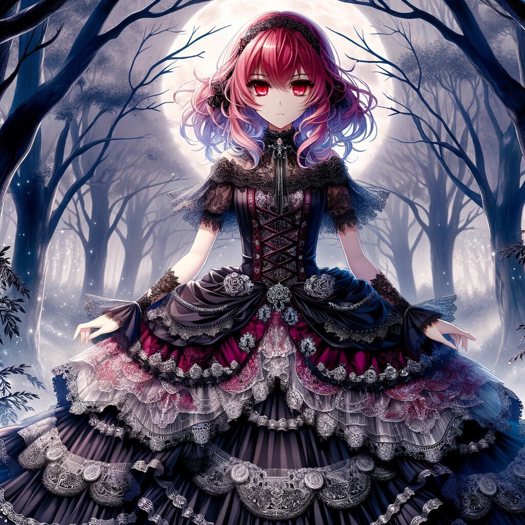 Digital Anime Picture of Vampires in Gothic Style. Perfect as Avatars ...