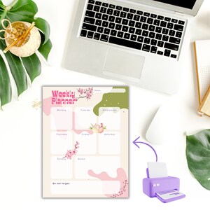 Spring Planner Digital Monthly Planner Printable Planner Undated ...