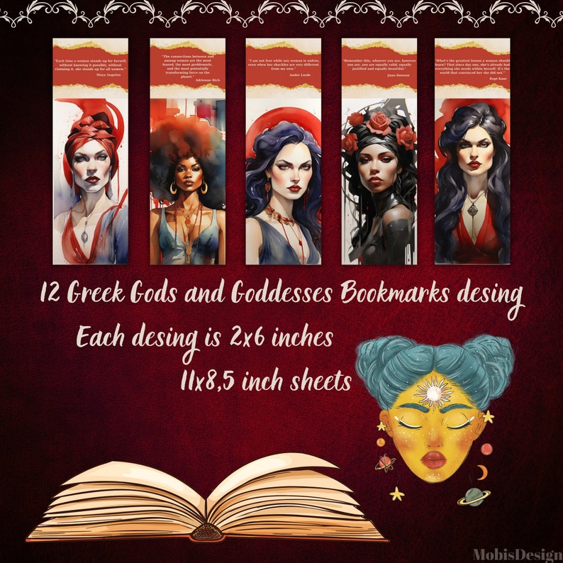 10 Feminist Woman Bookmarks equality Bookmarks digital Download JPG ...